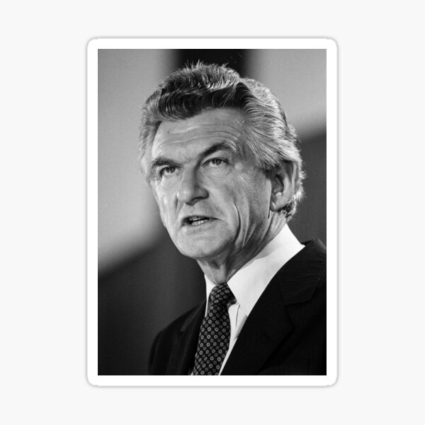 "bob hawke" Sticker for Sale by MickeyMitch | Redbubble