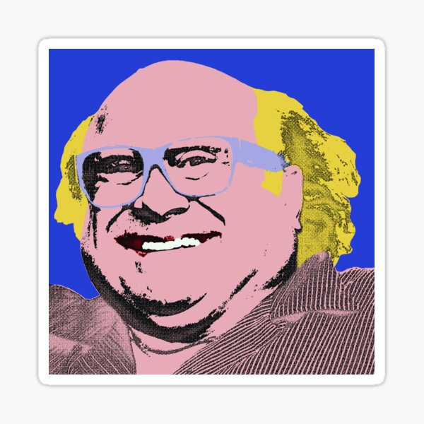 "Danny DeVito Pop" Sticker for Sale by fivesskin | Redbubble