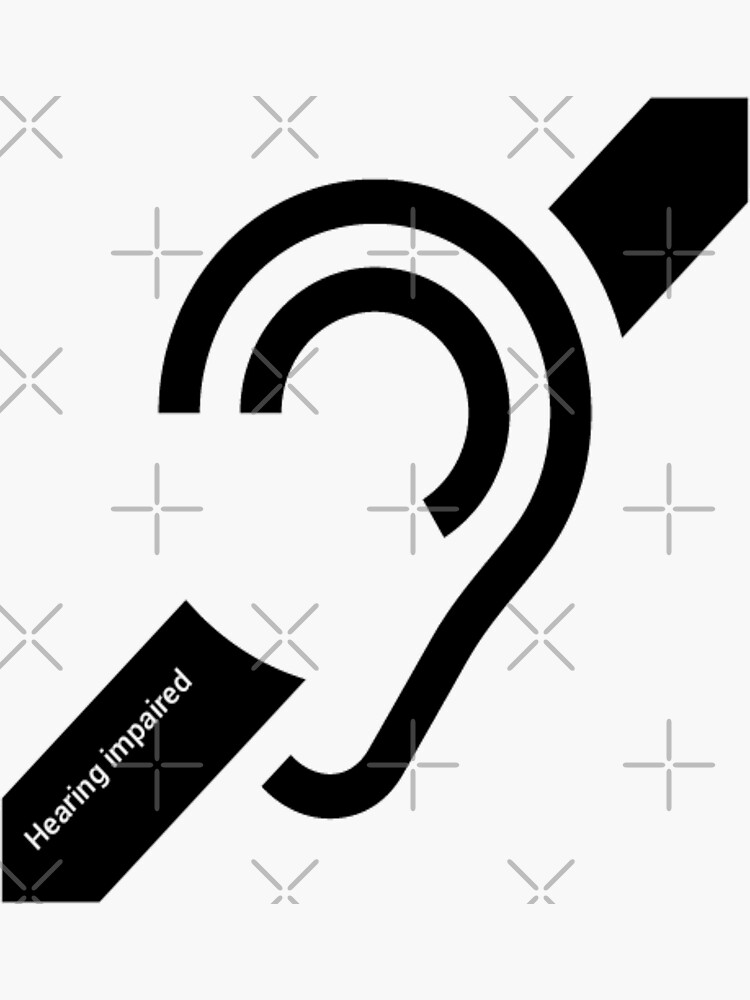 "Hearing impaired emblem hard of hearing" Sticker for Sale by JBaystro ...