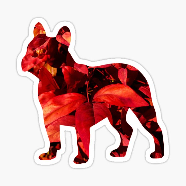 "Frenchie Fall Leaves, Frenchie Mom, French Bulldog Fall" Sticker for ...