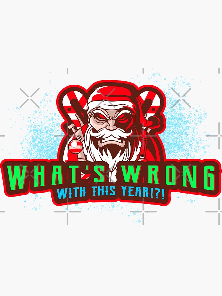 "Mad Funny Santa Claus in 2020 Christmas" Sticker for Sale by ...