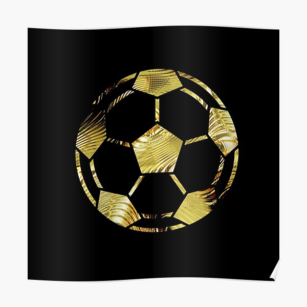 "Golden Football Ball" Poster by oxoxoxo | Redbubble