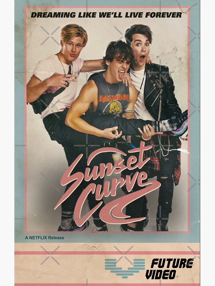 "SUNSET CURVE - CONCERT VHS POSTER" Sticker for Sale by omfgbooks ...
