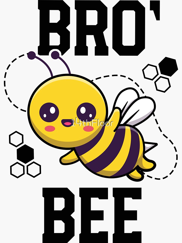 "Family Bee Shirts Brother Bro Birthday First Bee Day Outfit" Sticker ...