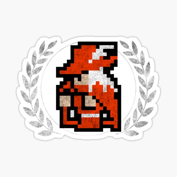 "Red Mage - Sprite Badge" Sticker for Sale by garudoh | Redbubble