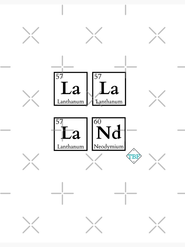 "La La Land Chemistry Periodic Table Symbols" Photographic Print by ...