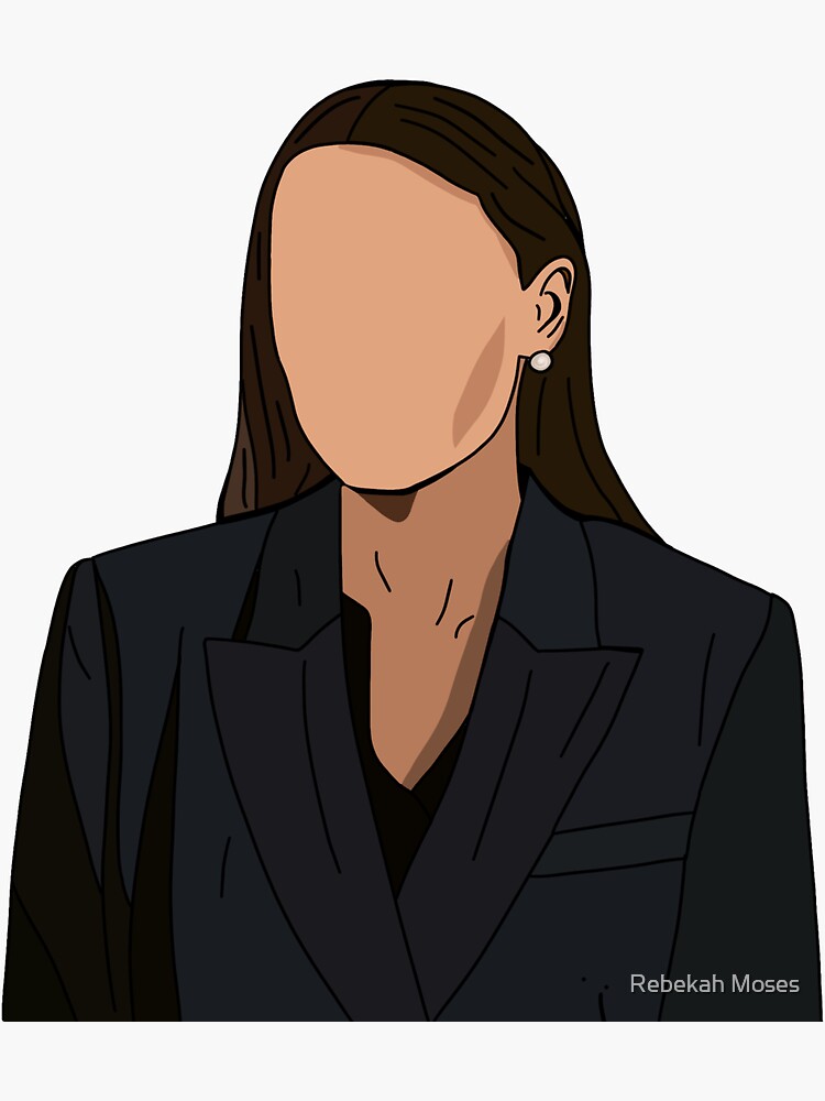 "AOC Transparent Drawing " Sticker for Sale by rebekahliana | Redbubble