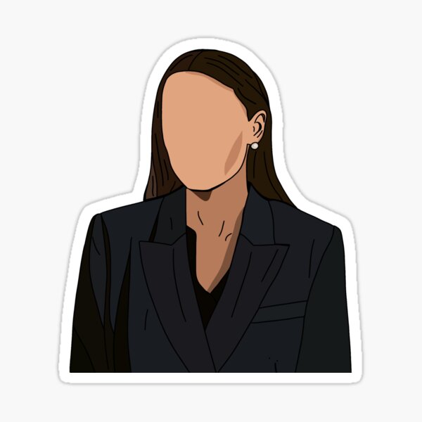 "AOC Transparent Drawing " Sticker for Sale by rebekahliana | Redbubble