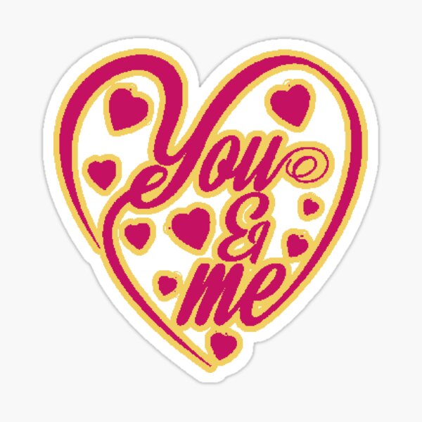 "You and me" Sticker for Sale by Jaiyes | Redbubble