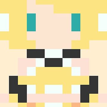 "VOCALOID 2 Kagamine Rin Pixel Design" Sticker for Sale by celestrai ...