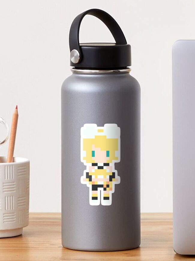 "VOCALOID 2 Kagamine Rin Pixel Design" Sticker for Sale by celestrai ...