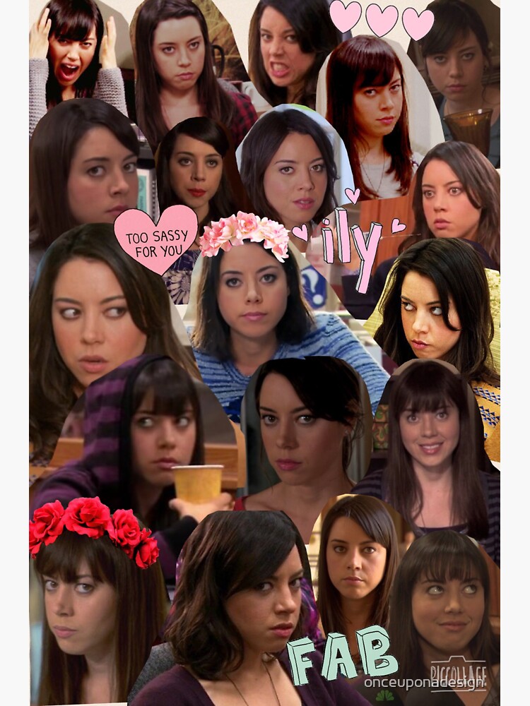 "April Ludgate Collage" Sticker by onceuponadesign | Redbubble