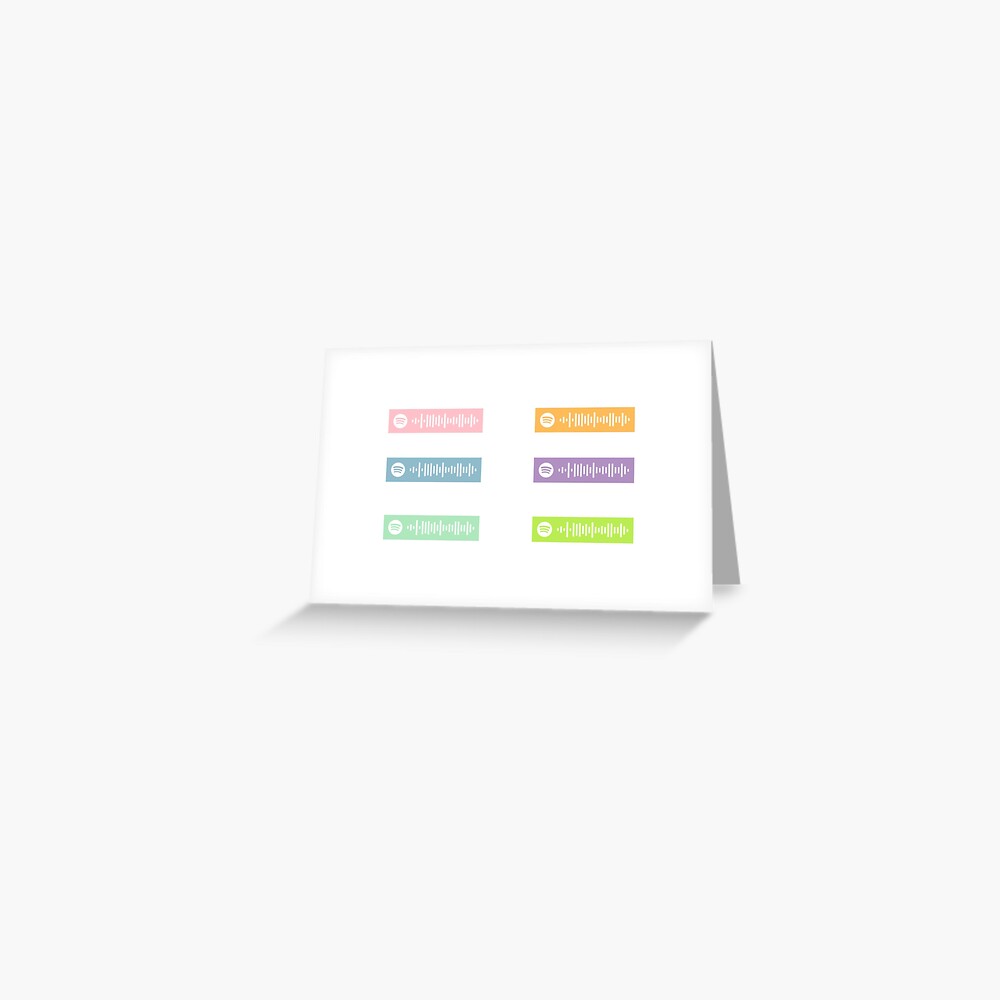 "Conan Gray - Heather Pastel Spotify Codes Pack" Greeting Card by ...
