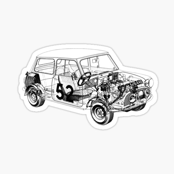 "Classic Mini 2" Sticker by kief-clothes | Redbubble
