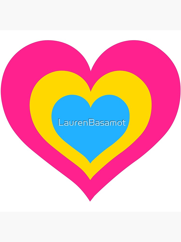 Póster «bandera Del Orgullo Pansexual En Forma De Corazón De