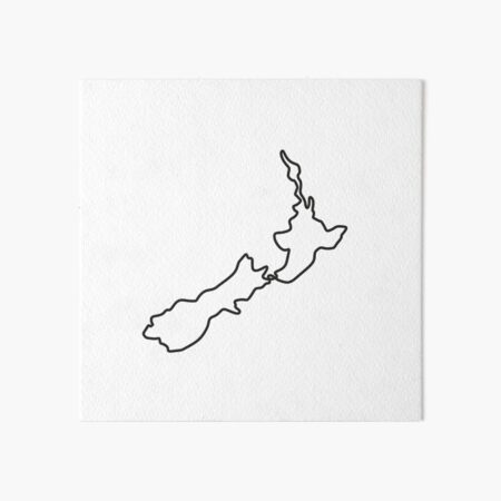 "Map of New Zealand Showing North Island and South Island Continuous ...