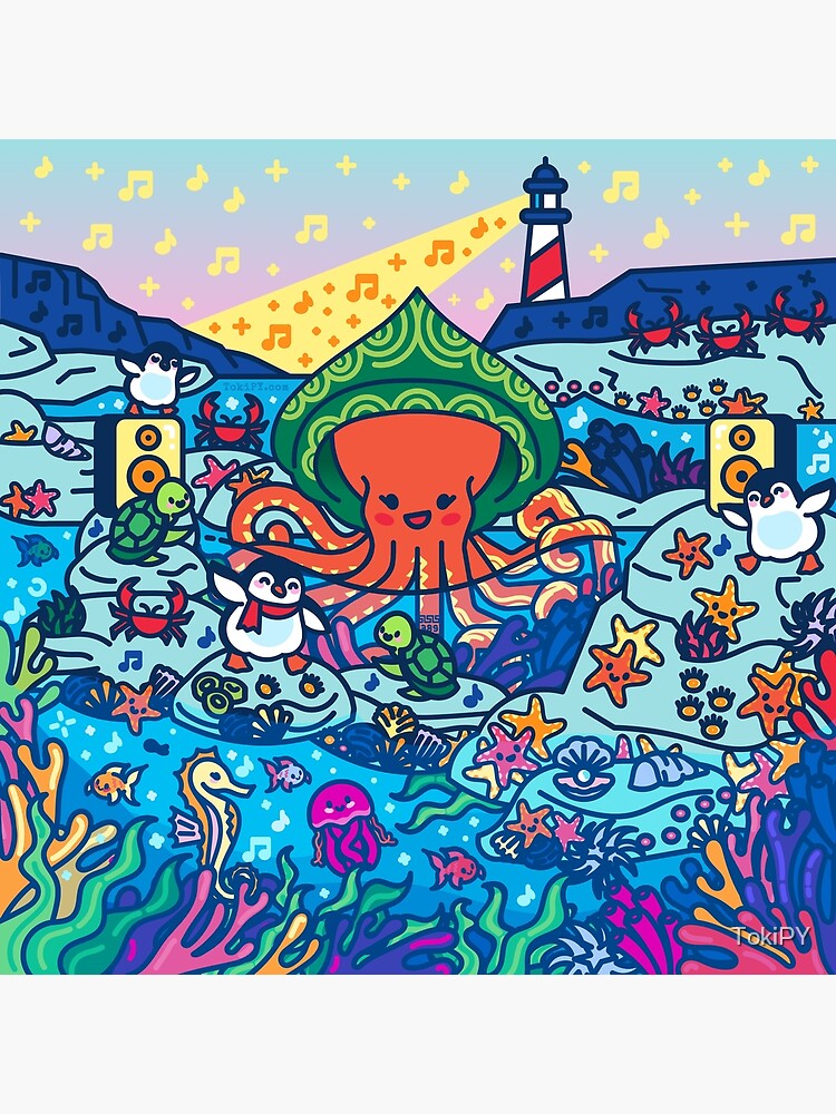 "Poulpa the octopus playing Music in the Tide pool - Creatober 2020 ...
