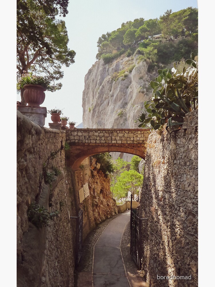 "Bridge Capri Italy Vintage Style" Sticker by borednomad | Redbubble