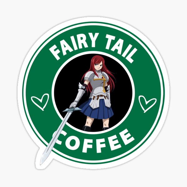 "Erza Fairy tail starbuck sticker" Sticker by Anime-Dude | Redbubble