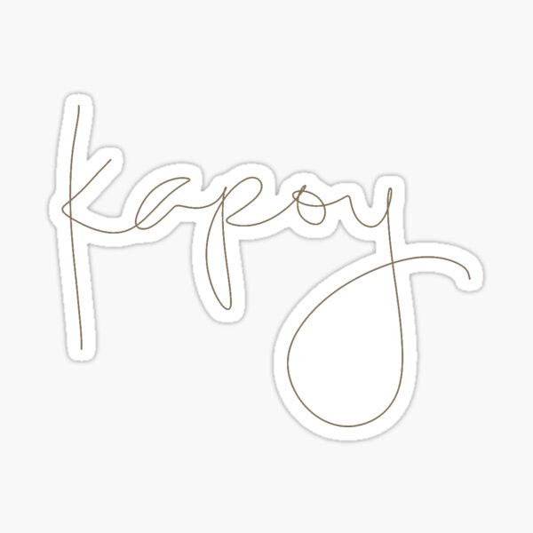 "kapoy" Sticker for Sale by siwsiw | Redbubble
