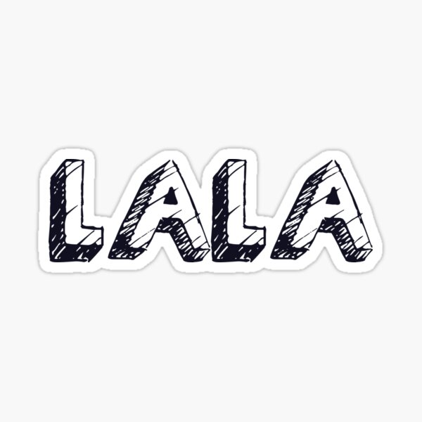 "LALA Design" Sticker for Sale by GamesandMovies | Redbubble