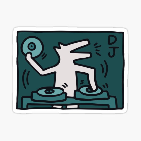 "dj" Sticker for Sale by Dali94 | Redbubble