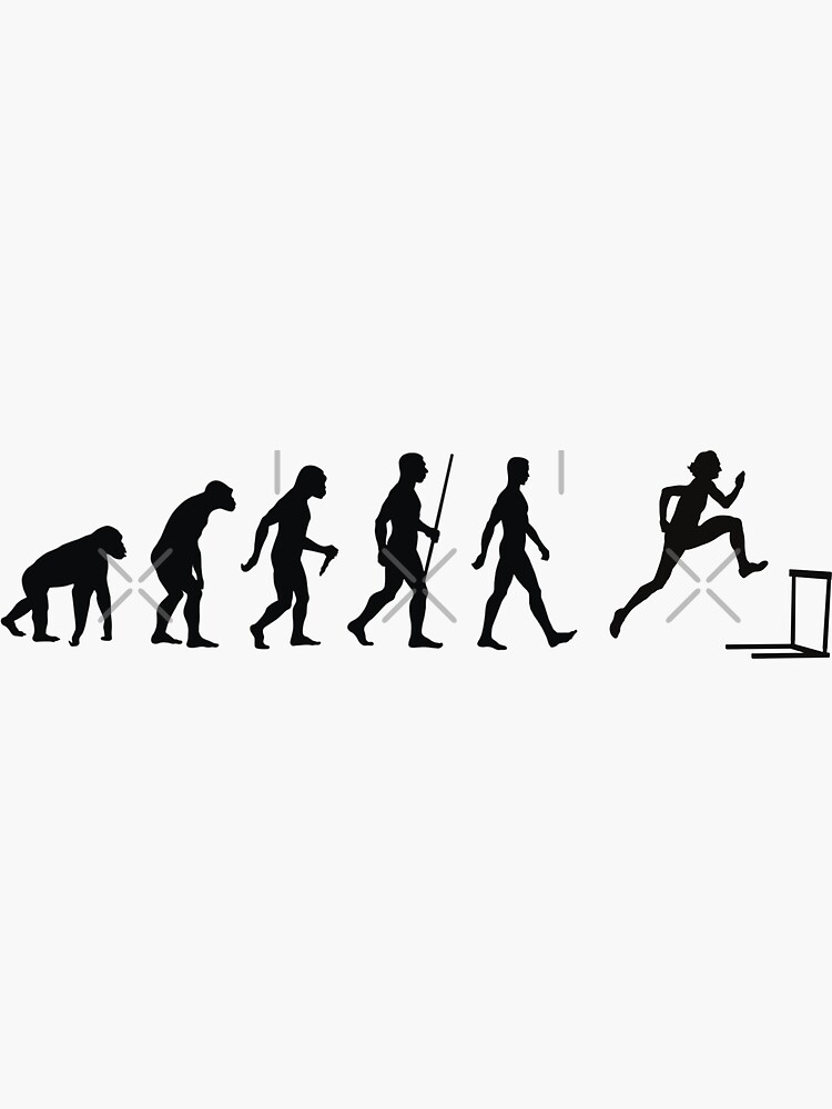 "Runner Evolution" Sticker for Sale by TheStudioBee | Redbubble