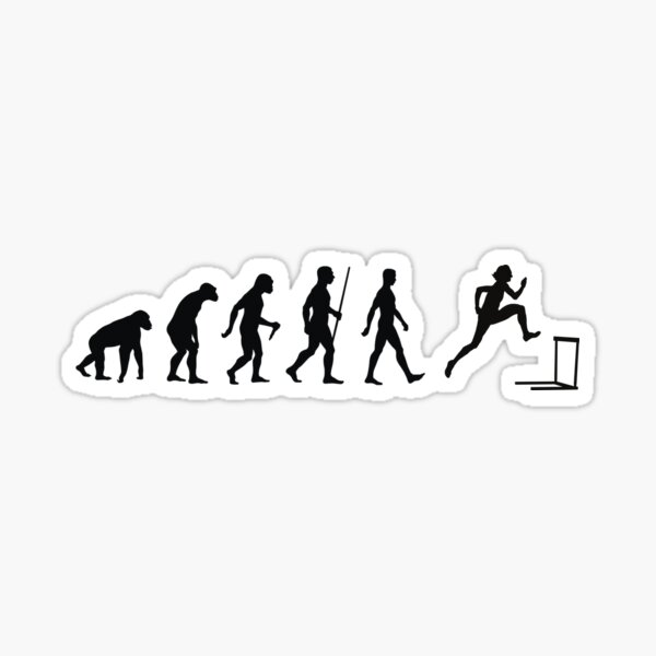 "Runner Evolution" Sticker for Sale by TheStudioBee | Redbubble