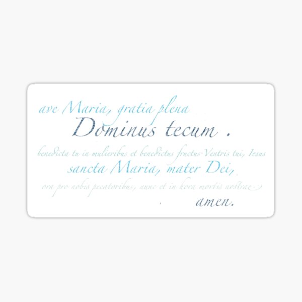 "Hail Mary (Ave Maria)" Sticker for Sale by lowercasebeth | Redbubble