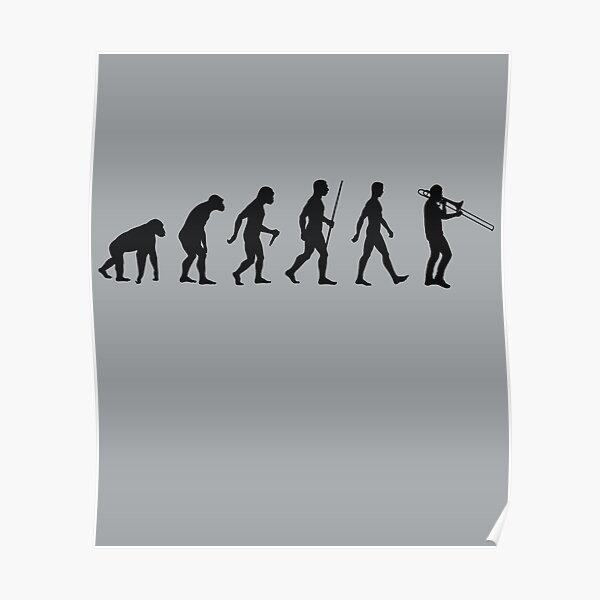 "Trombone Musician Evolution " Poster by TheStudioBee | Redbubble