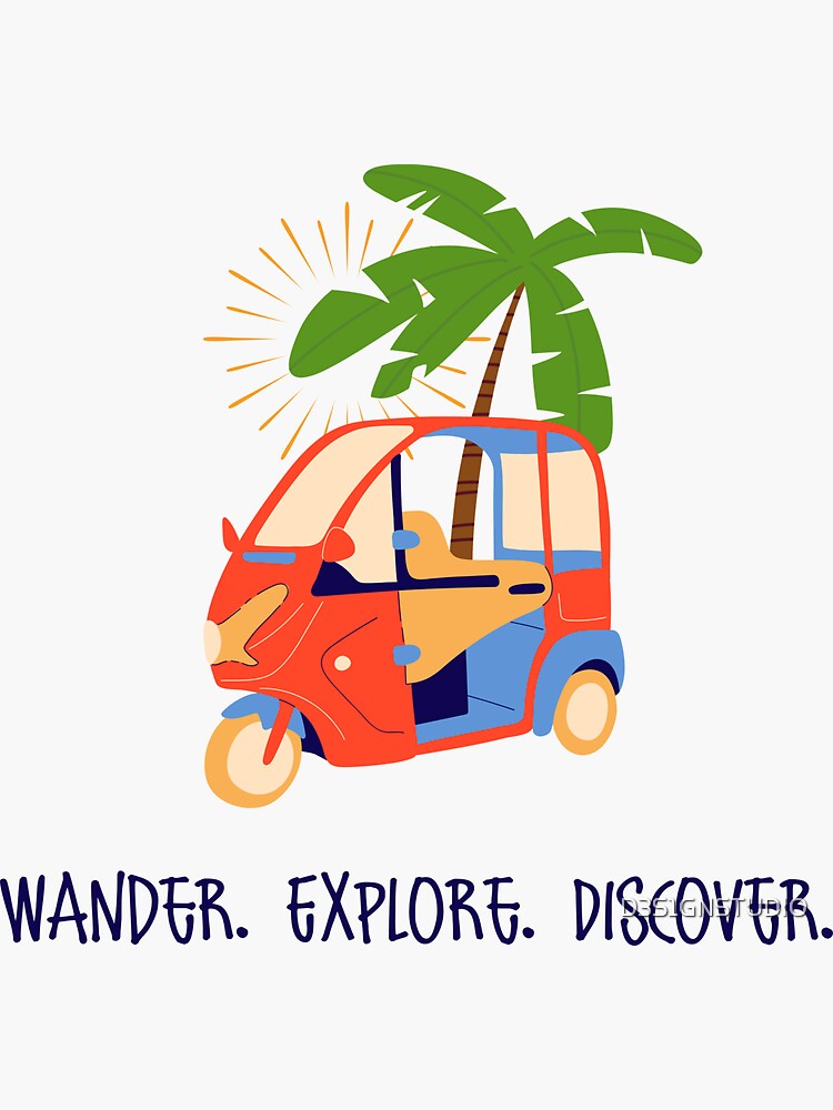 "Wander Explore Discover" Sticker by D3S1GNSTUDIO | Redbubble