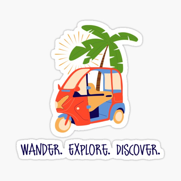"Wander Explore Discover" Sticker by D3S1GNSTUDIO | Redbubble