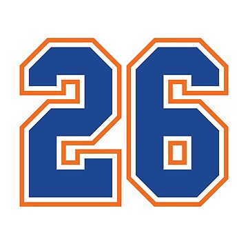 "Twenty-Six Jersey Number Sports 26" Sticker for Sale by HelloFromAja ...