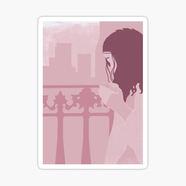 "Pink Coffee" Sticker by TheRedFinch | Redbubble