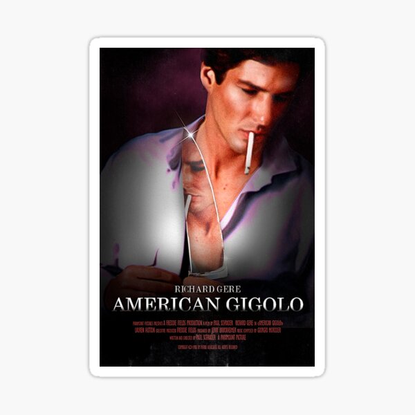 "AMERICAN GIGOLO 1980" Sticker for Sale by mariaderdesign | Redbubble