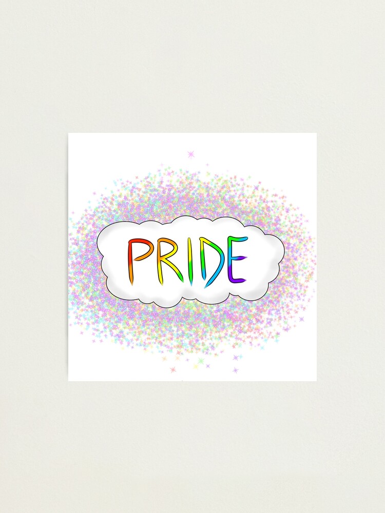 "Rainbow Pride Cloud with Sparkles" Photographic Print by lovefromspri ...