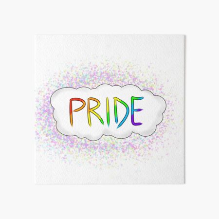 "Rainbow Pride Cloud with Sparkles" Art Board Print for Sale by ...