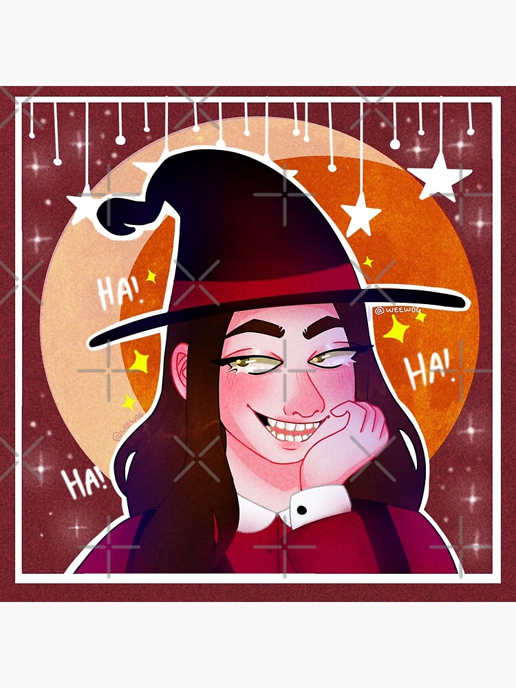 "Witch Laughing with Moon background - Halloween - Salem - Samhain ...