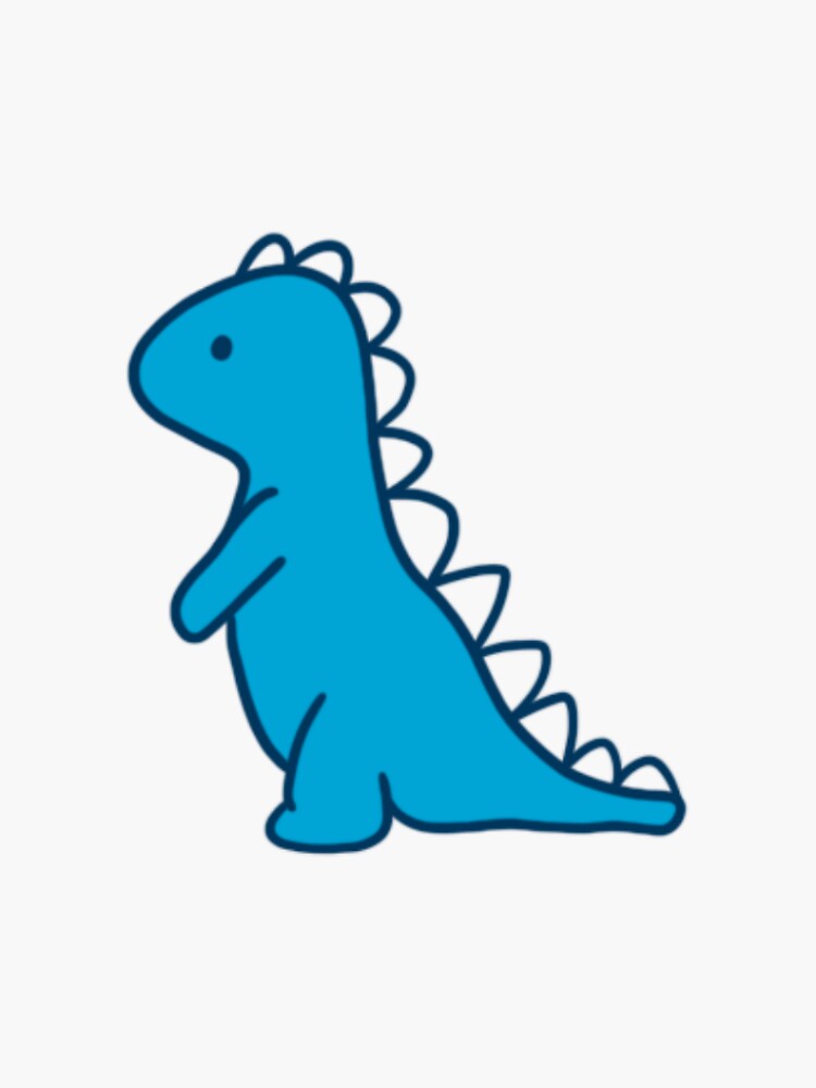 "Little Blue Dinosaur " Sticker for Sale by maddythib | Redbubble