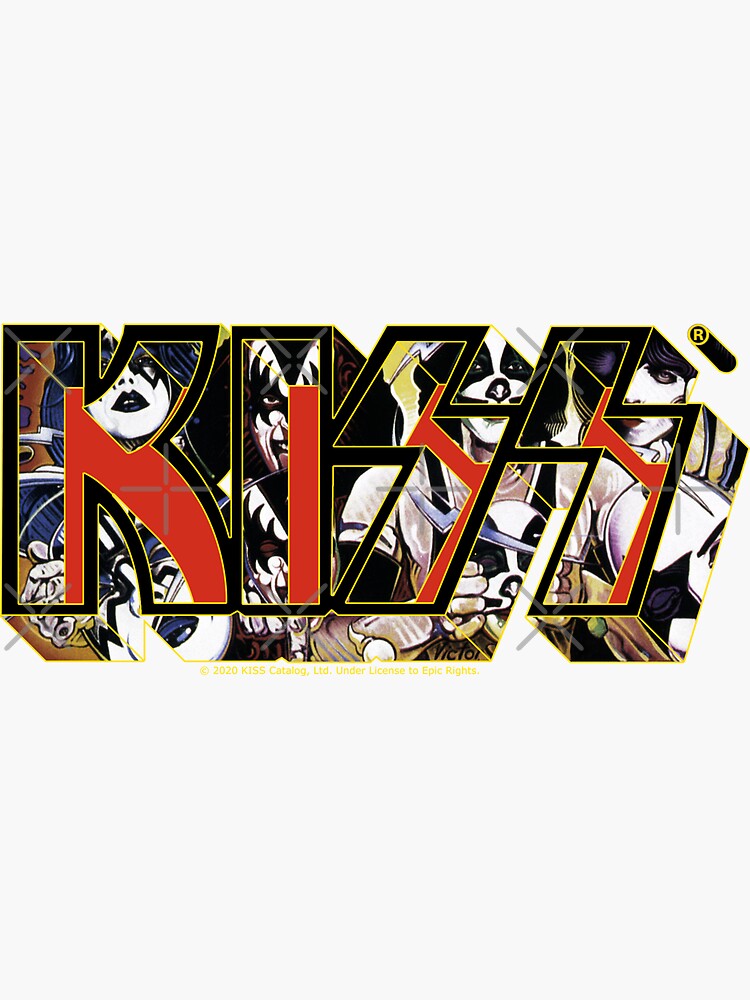 "KISS Band Logo with all Members " Sticker for Sale by designminimal ...