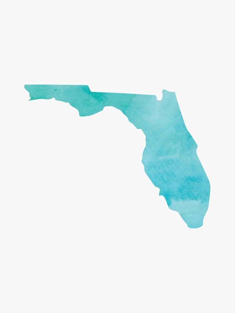"Florida State outline in blue" Sticker for Sale by emilystp23 | Redbubble