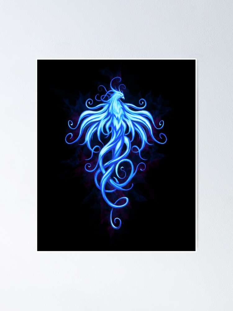 "Royal Phoenix blue" Poster for Sale by chriskar | Redbubble
