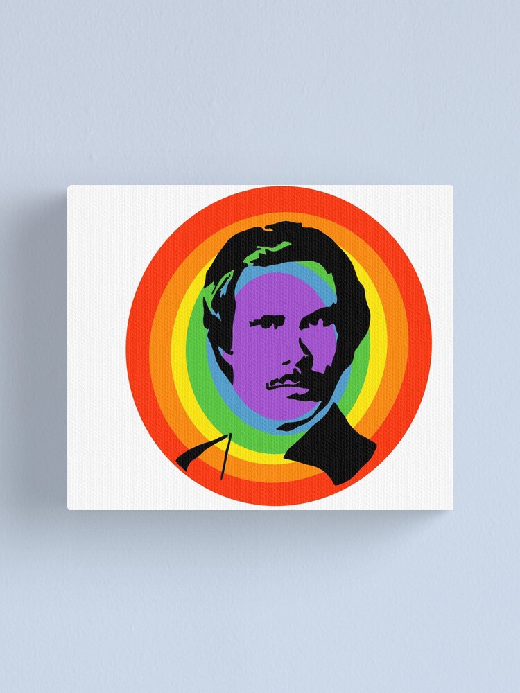 "Rainbow Ron Burgundy silhouette " Canvas Print by Sirrahnais | Redbubble