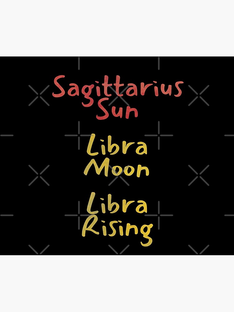 "Sagittarius Sun Libra Moon Libra Rising Text" Poster by leomooncreates ...