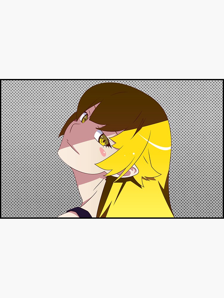 "Shinobu - Monogatari (Colour)" Sticker by MrBrlghtslde | Redbubble