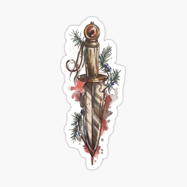 "Knife, dagger, sword design" Sticker for Sale by antonkarlik | Redbubble