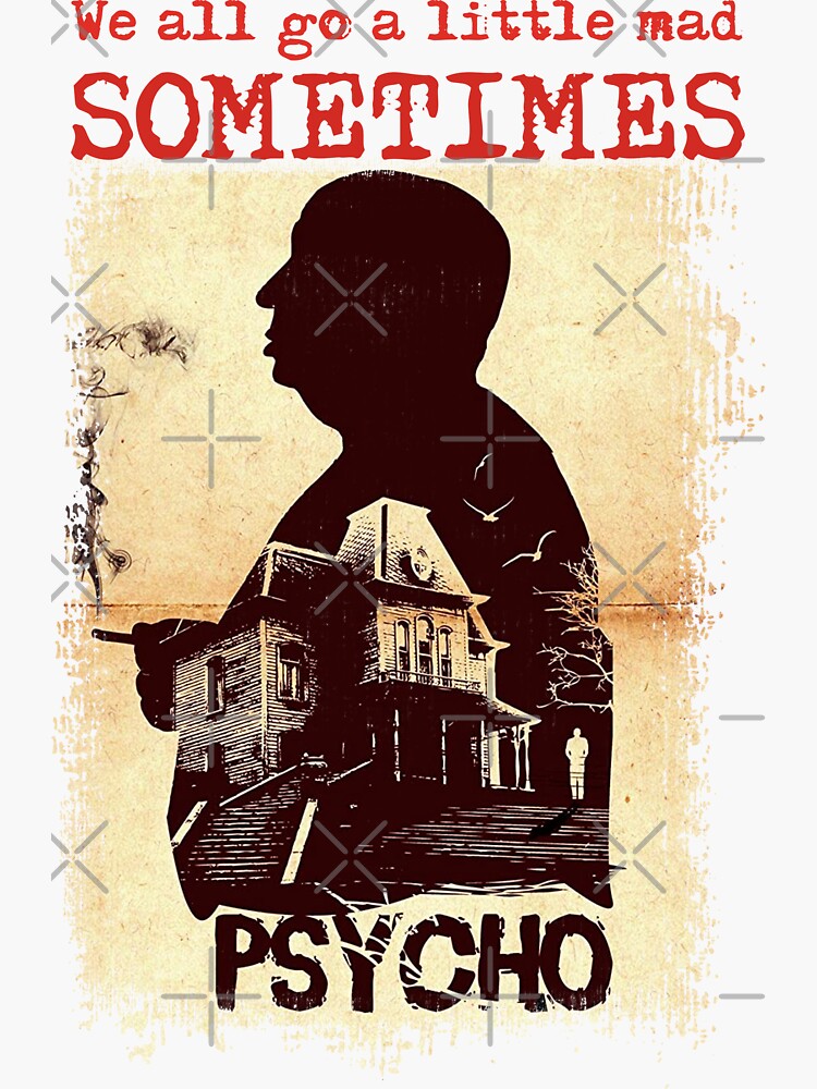 "psycho film 1960s rv2" Sticker by Gloria312 | Redbubble