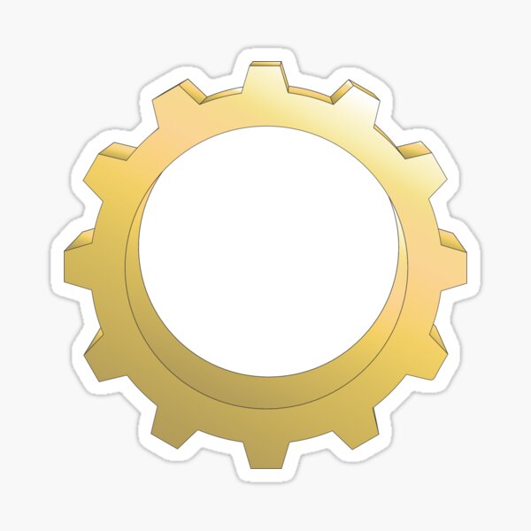 "Golden Gear" Sticker for Sale by nyc-styleguide | Redbubble