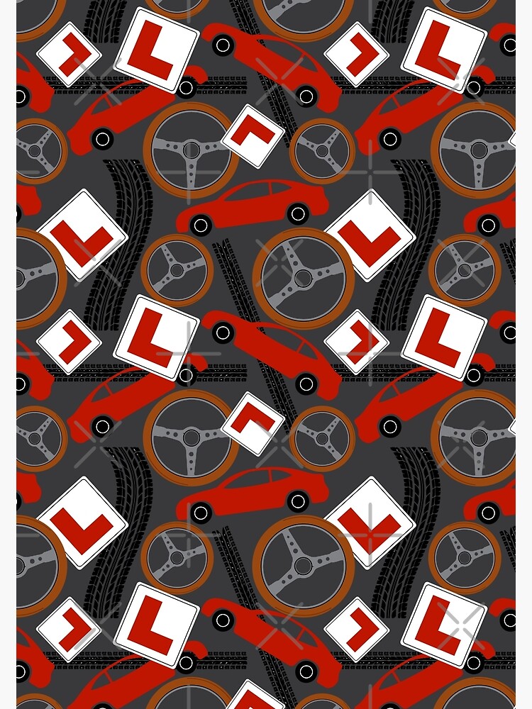 "Driving Instructor Learner Driver Pattern" Poster for Sale by ...