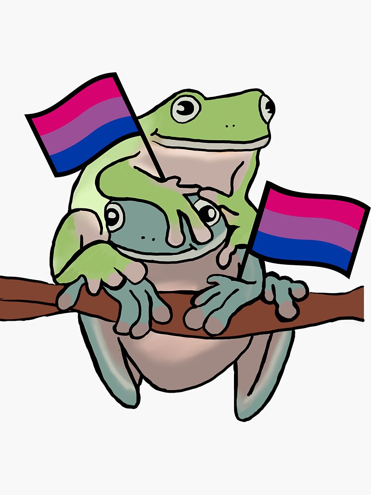 "Bisexual Frogs" Sticker by ksfiorino | Redbubble